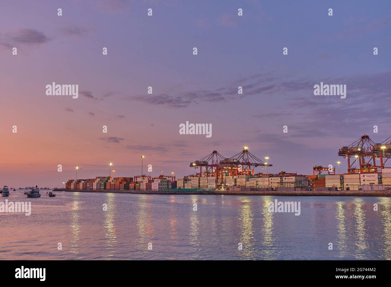 Callao, Lima / Peru - July 10 2021: View of dock and containers in the ...