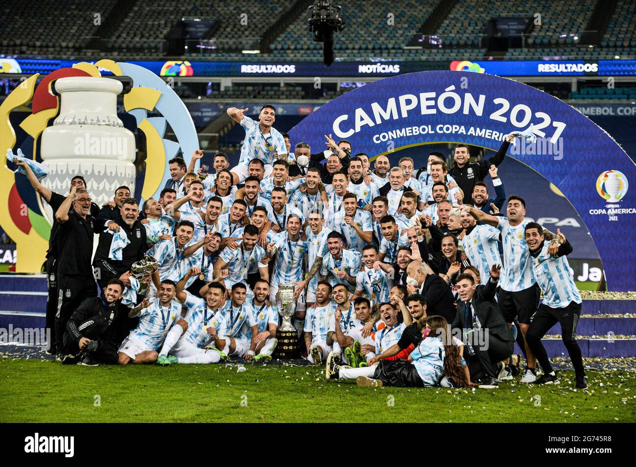 Rio De Janeiro, Brazil. 10th July, 2021. Argentina Champion, after ...