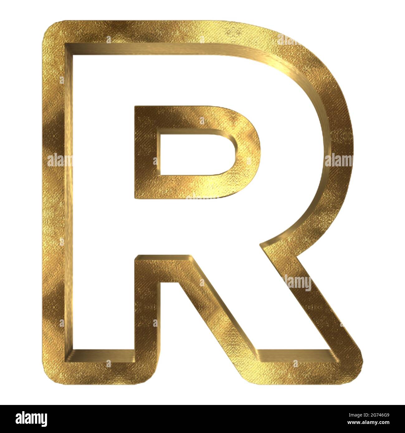A golden alphabet letter design on white background Stock Photo - Alamy