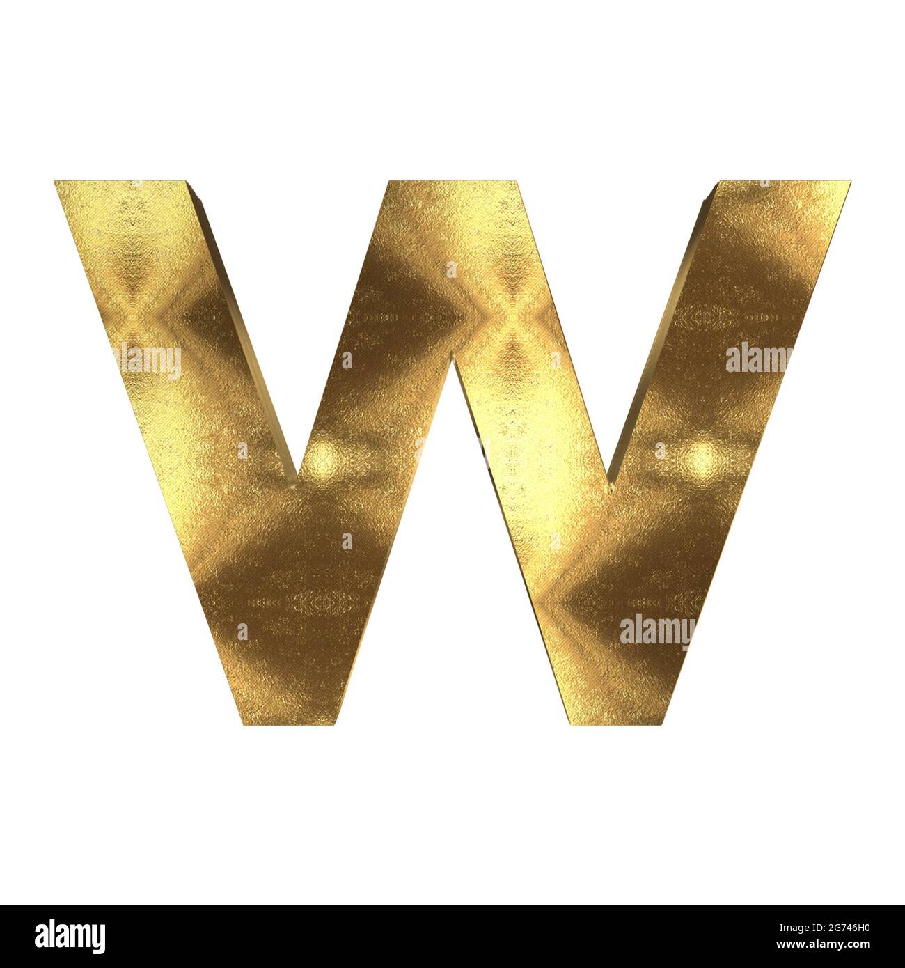 Gold Letter W