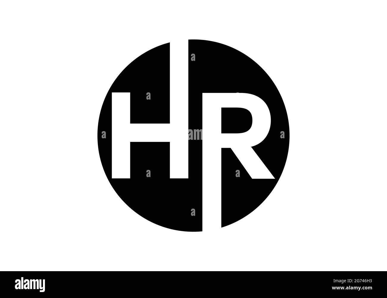 Initial Monogram Letter HR Logo Design Vector Template H R Letter Logo ...