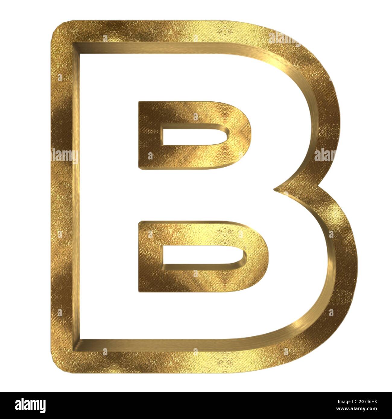 A golden alphabet letter design on white background Stock Photo - Alamy