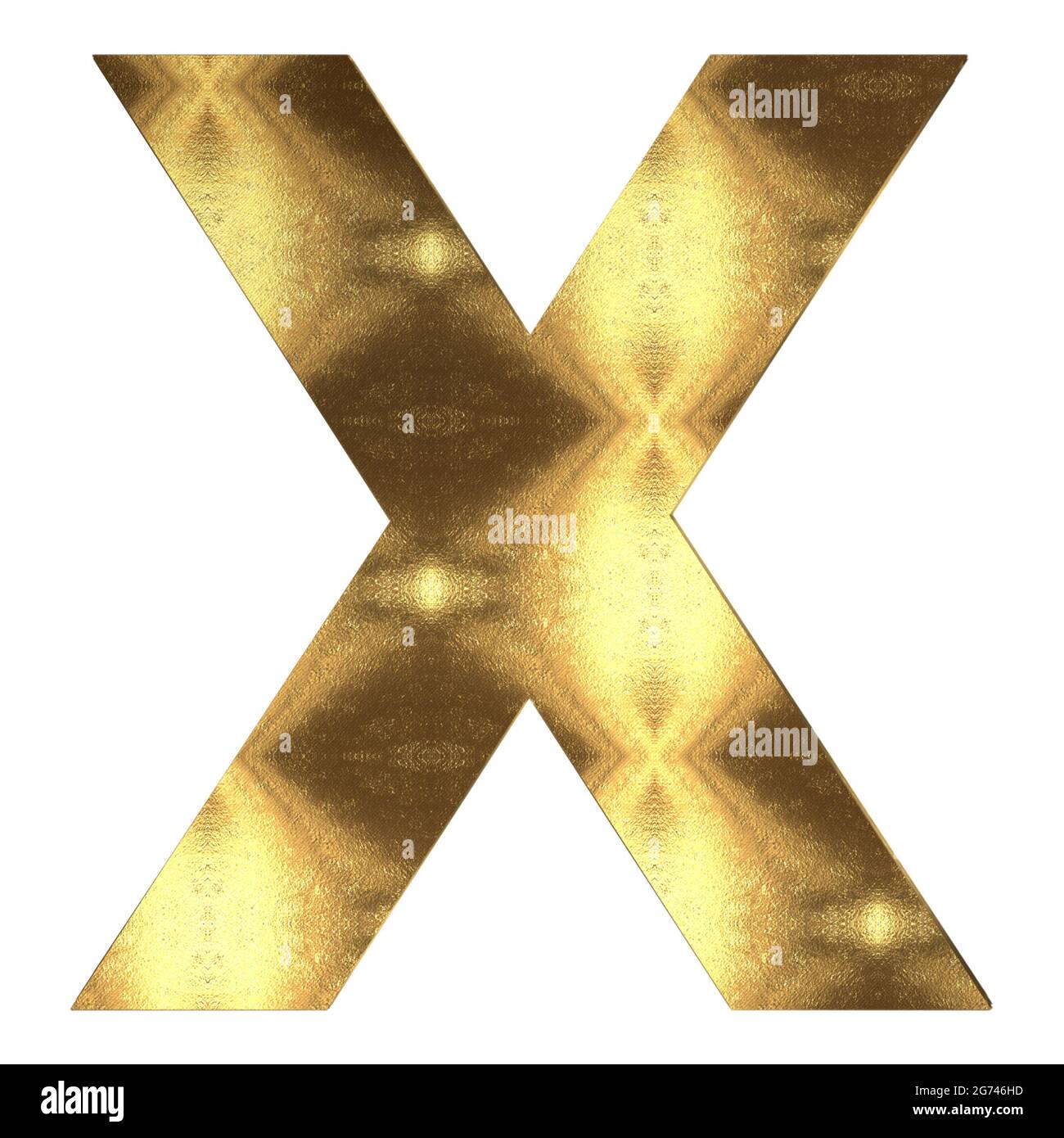 A golden alphabet letter design on white background Stock Photo - Alamy