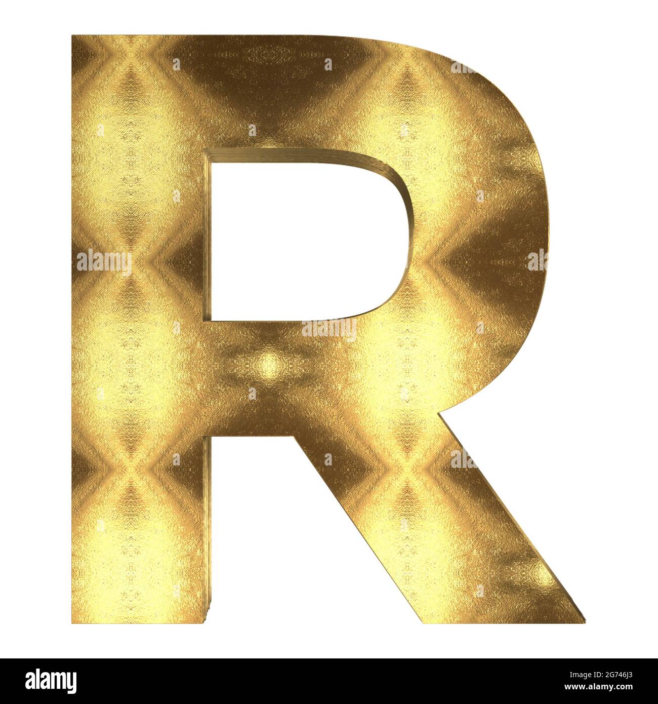 A golden alphabet letter design on white background Stock Photo - Alamy