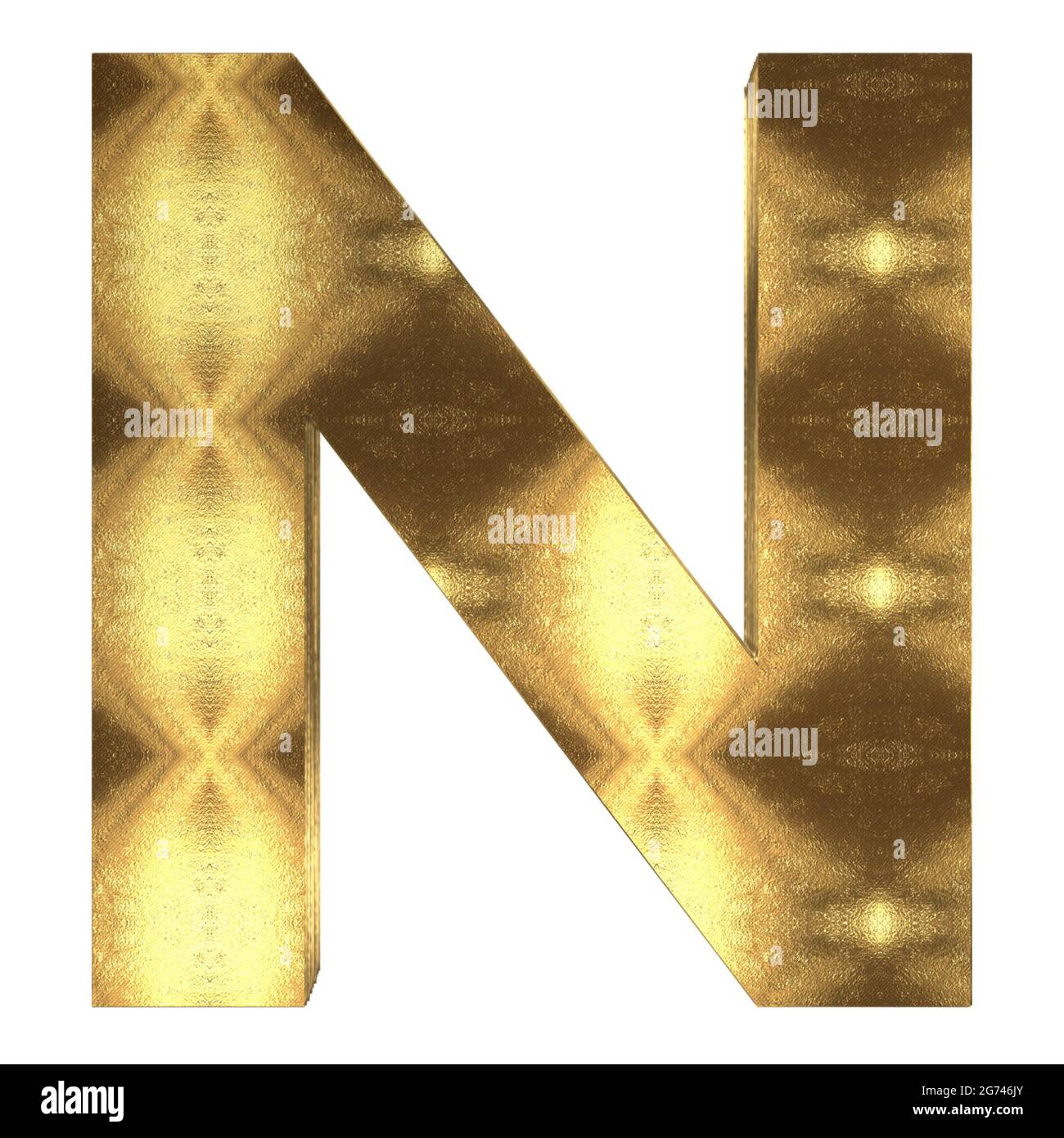 A golden alphabet letter design on white background Stock Photo - Alamy