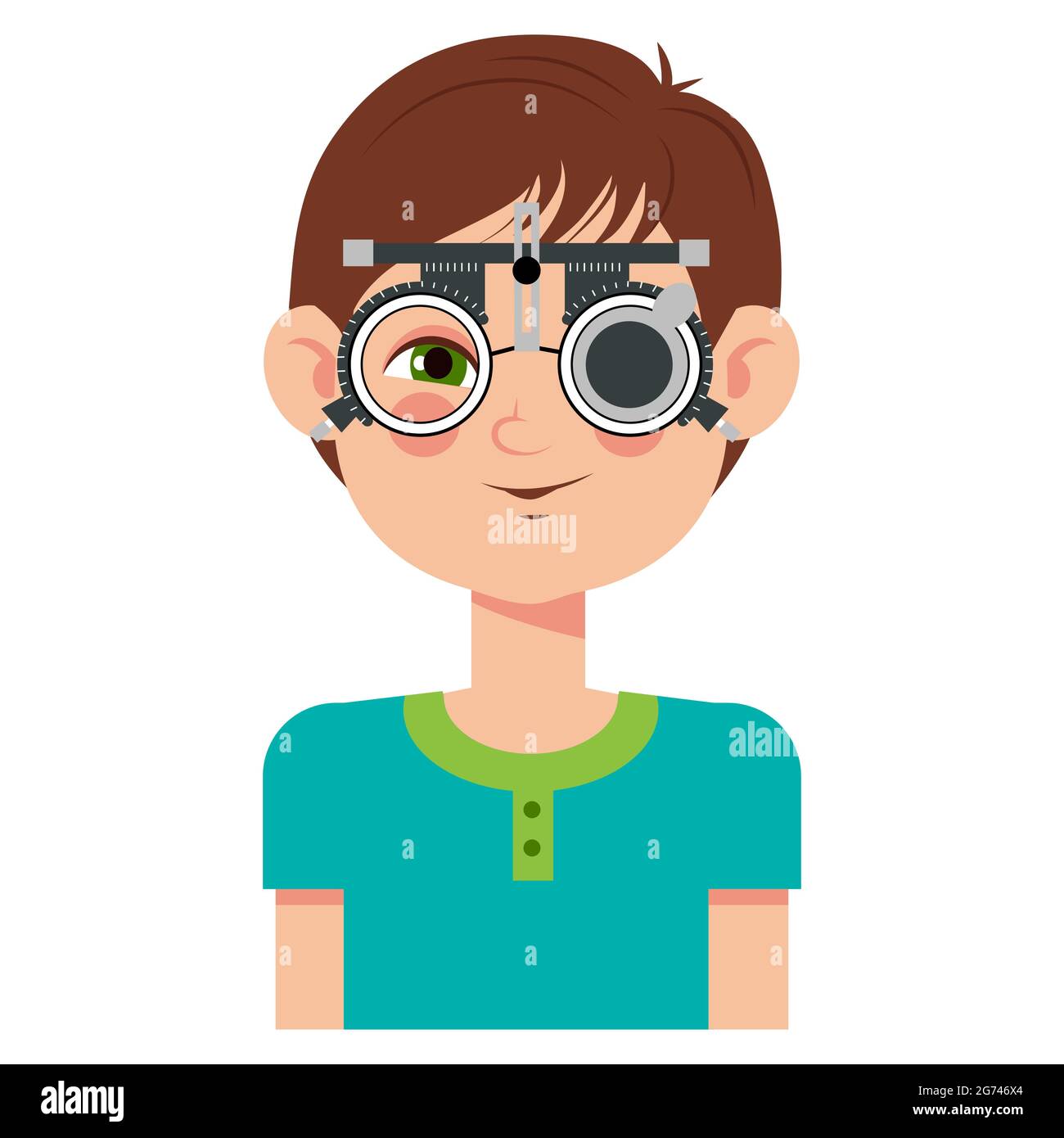 Optician eye test cartoon hi-res stock photography and images - Alamy