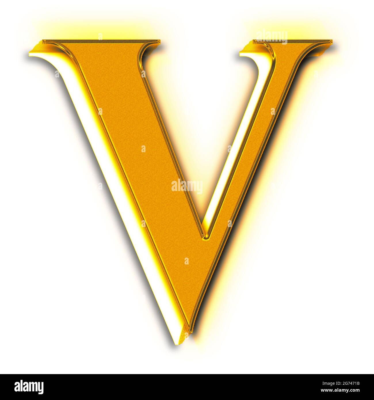 An illustration of the letter V isolated on a white background Stock ...