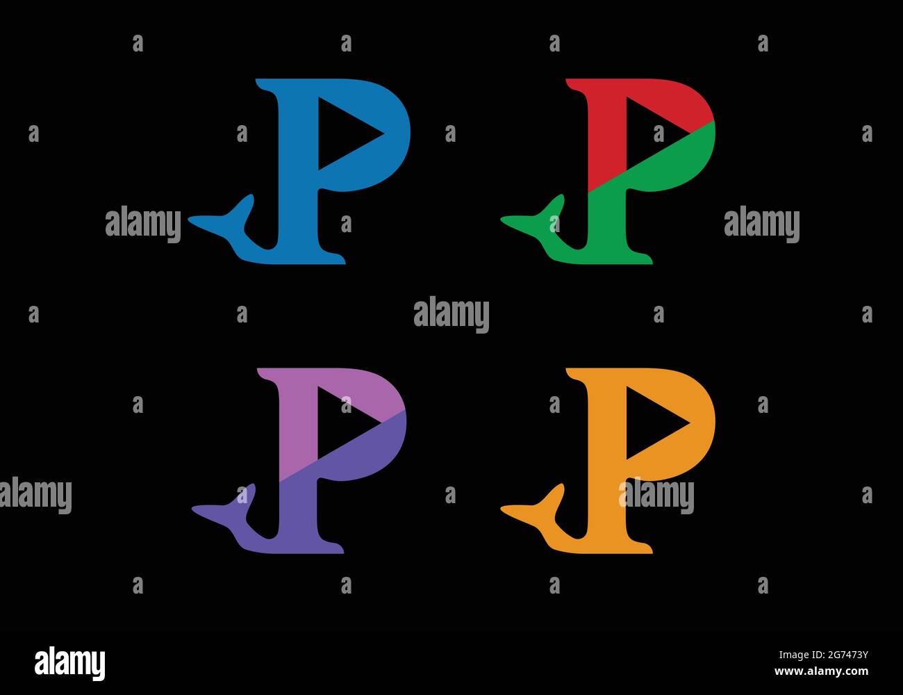 Initial Monogram Letter P Logo Design Vector Template P Letter Logo ...