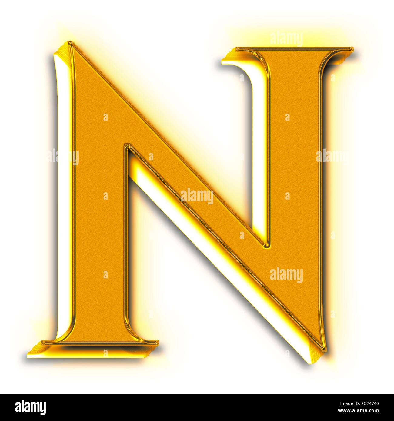 An illustration of the letter N isolated on a white background Stock ...