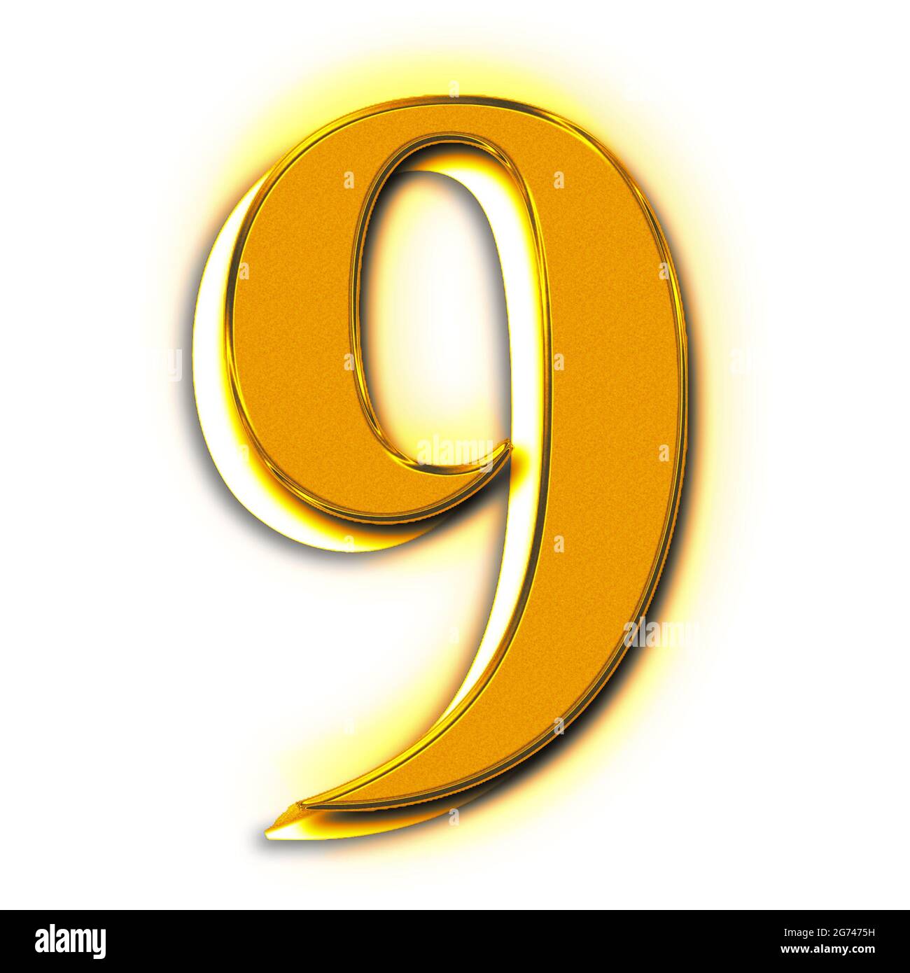 Number 9 type typeface hi-res stock photography and images - Alamy