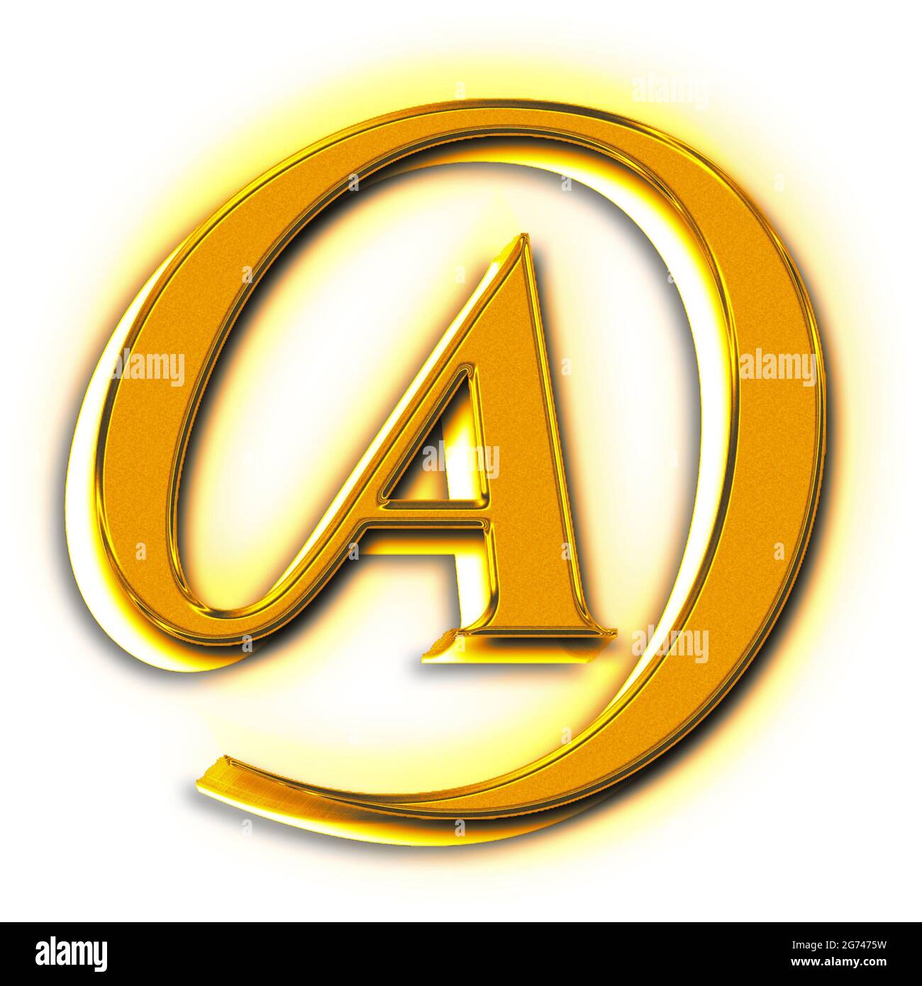 An illustrated at sign symbol isolated on a white background Stock ...