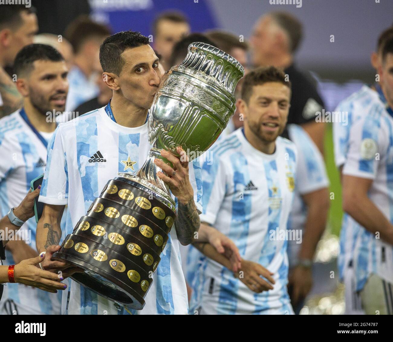 Rio De Janeiro, Brazil. 10th July, 2021. Angel di Maria of Argentina ...