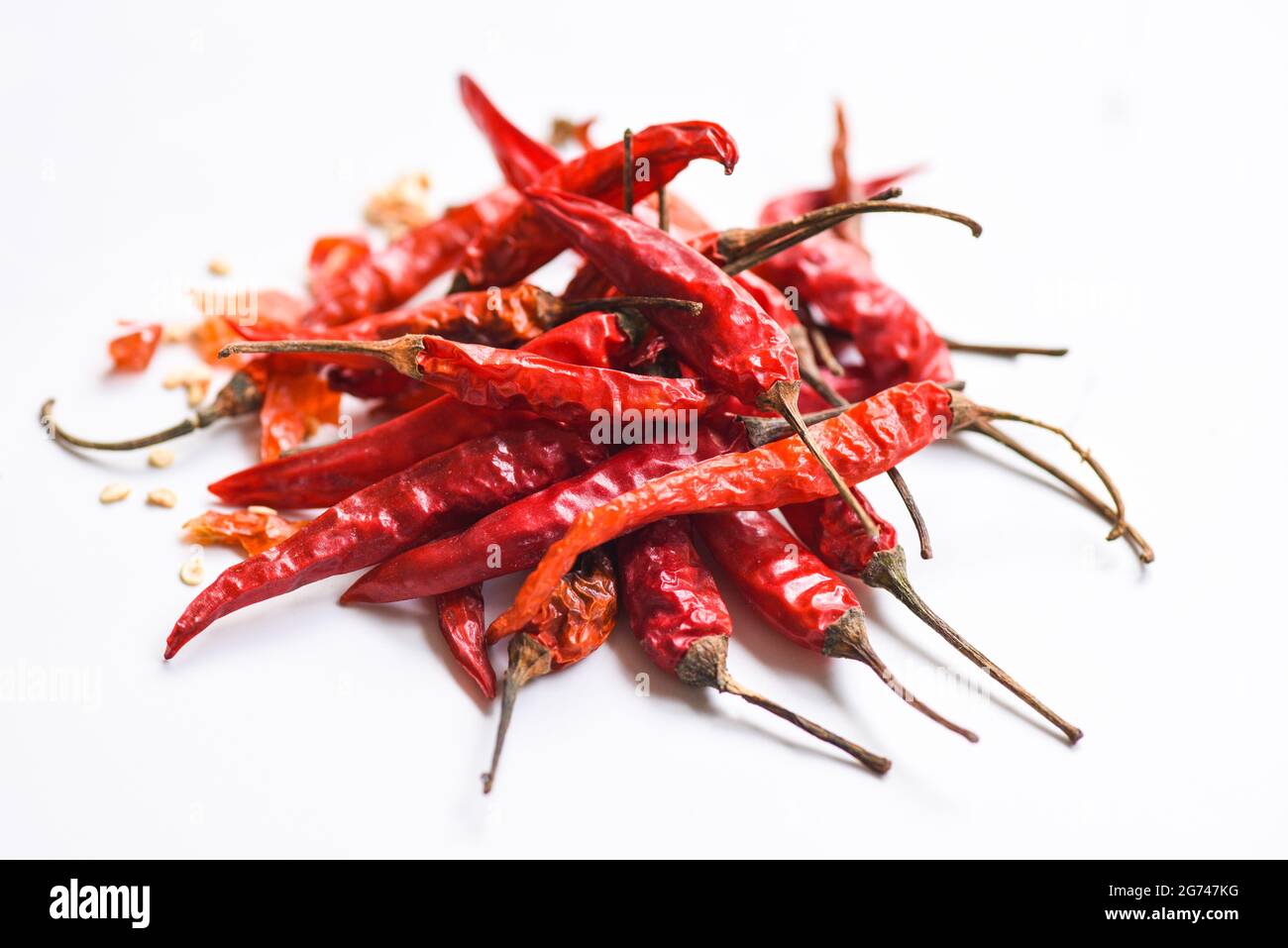 Red dried chili pepper and seed, Dried red chili or chilli cayenne ...