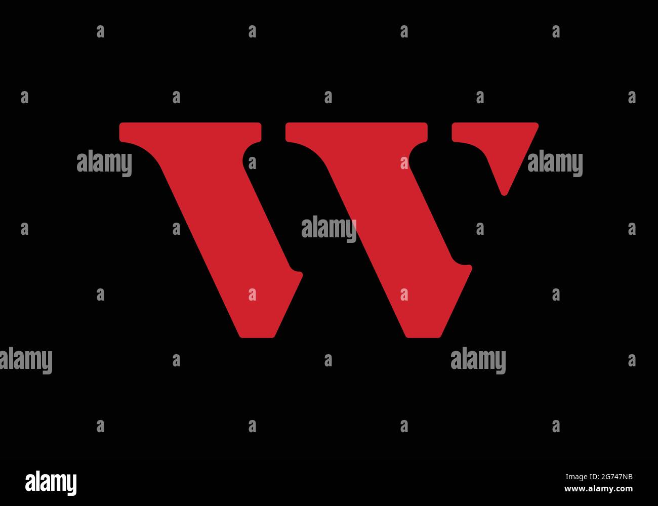 Minimalist w monogram logo hi-res stock photography and images - Alamy