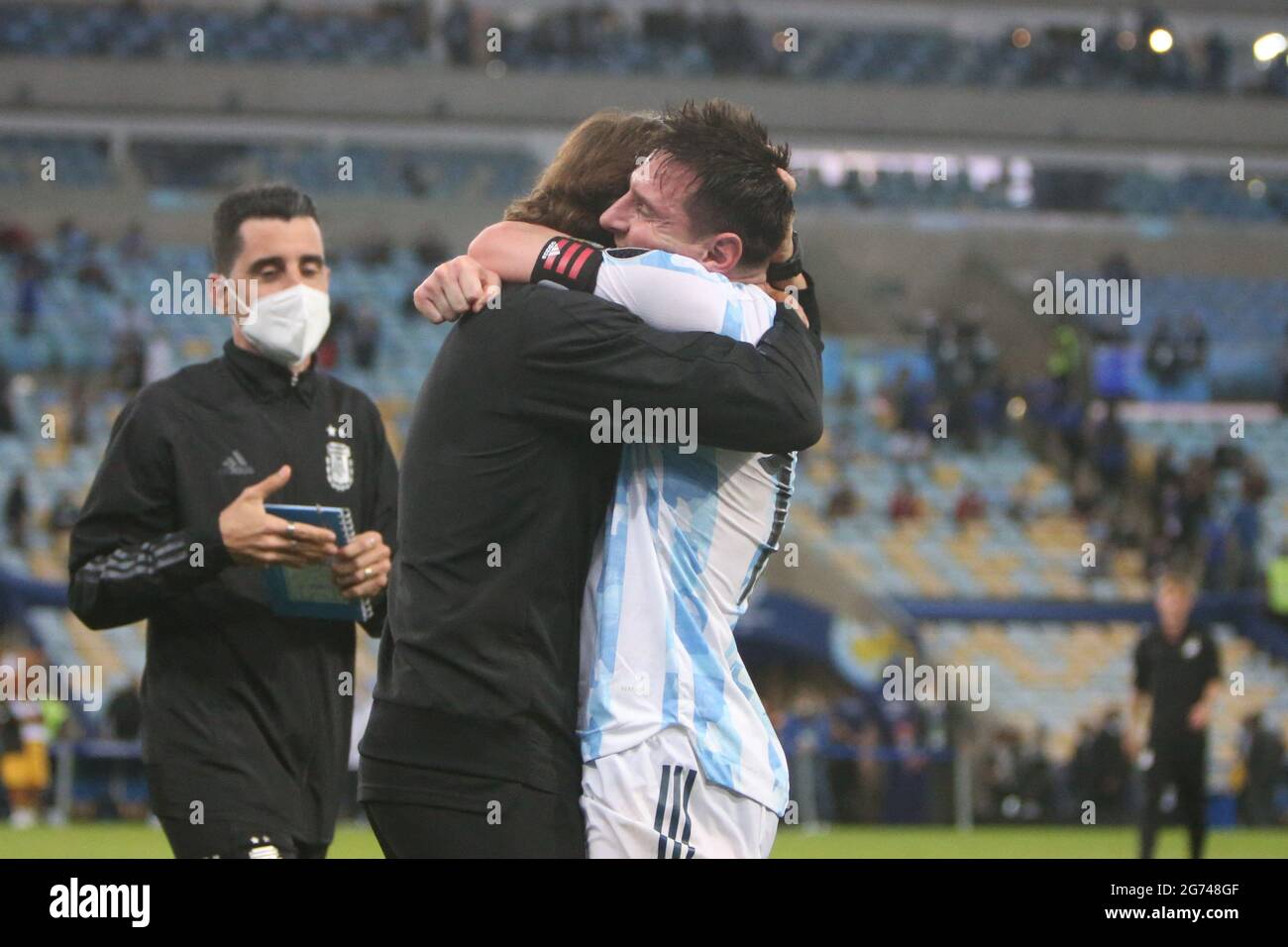 Lionel Messi - Argentina teammates celebrate after the Copa America ...