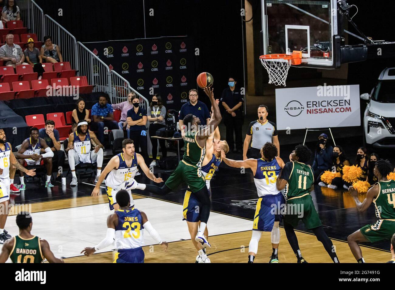 Edmonton, Canada. 08th July, 2021. Marlon Johnson (11) of Edmonton ...