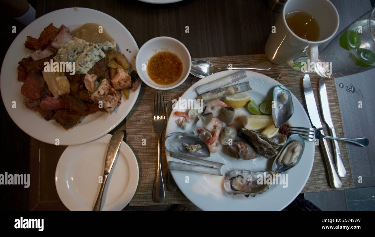 Pile it On Food Buffet All You Can Eat Pig Out Pork Out Wig Out Stock ...