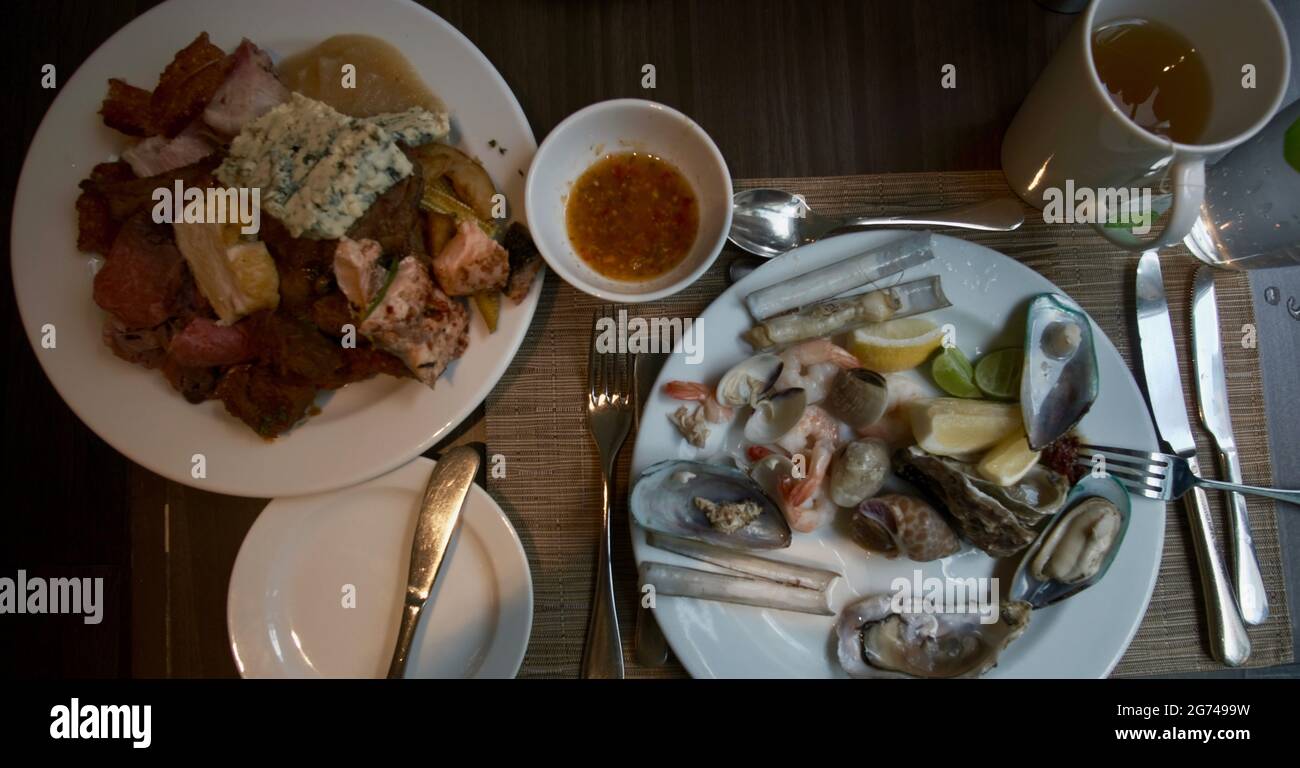 Pile it On Food Buffet All You Can Eat Pig Out Pork Out Wig Out Stock ...