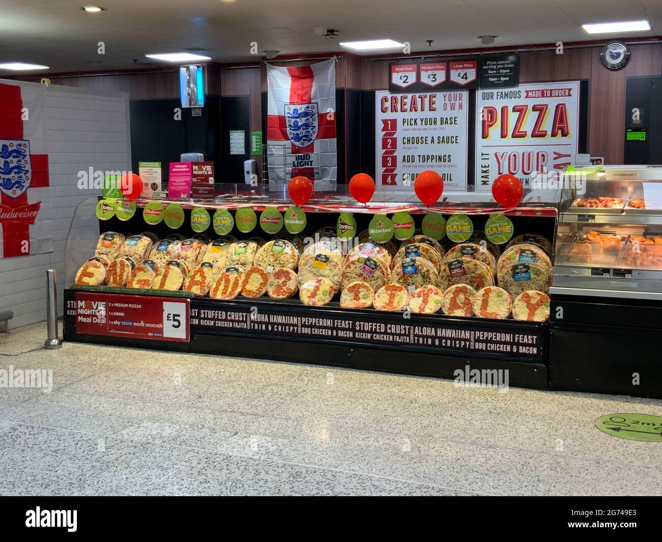 Asda pizza section in Colindale, London Stock Photo - Alamy