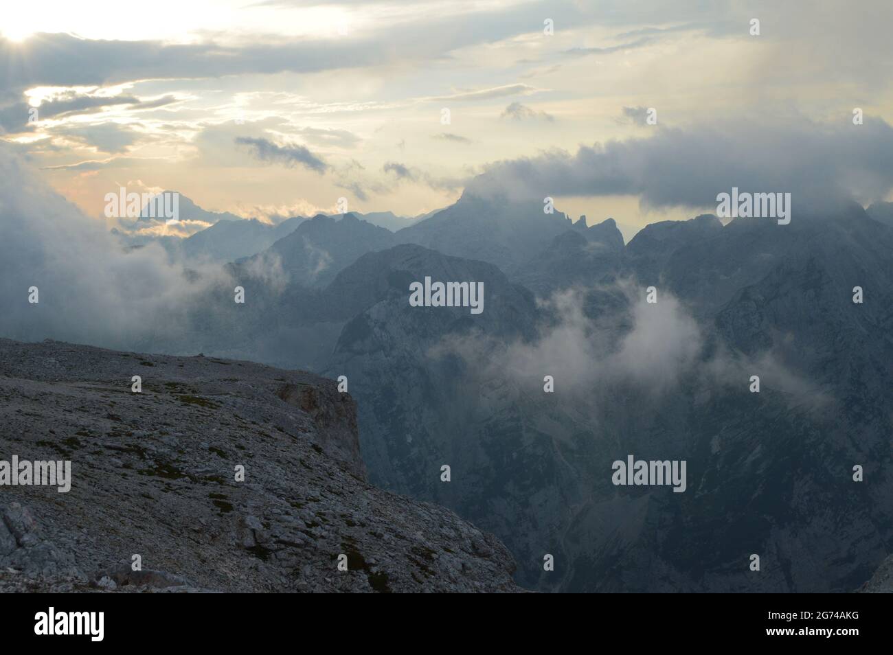 Hiking day on Triglav mountain Stock Photo - Alamy