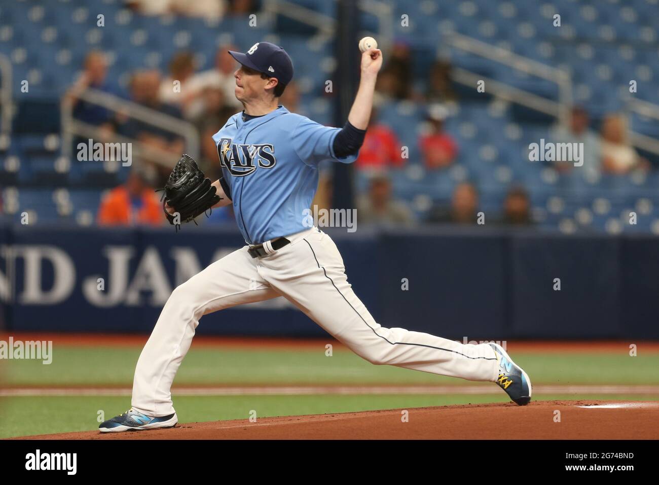 St. Petersburg, FL. USA; Tampa Bay Rays starting pitcher Ryan Yarbrough ...