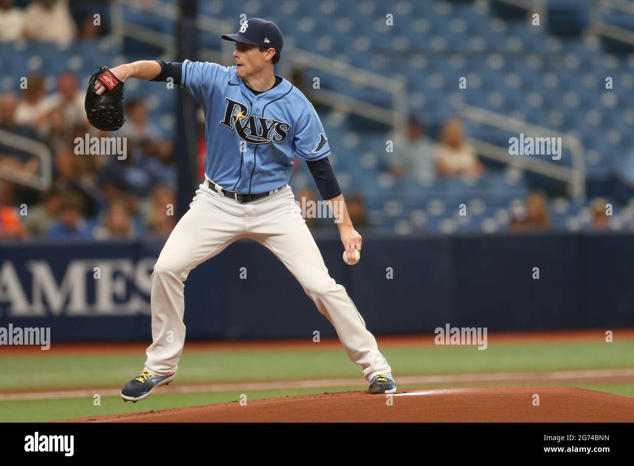 St. Petersburg, FL. USA; Tampa Bay Rays starting pitcher Ryan Yarbrough ...