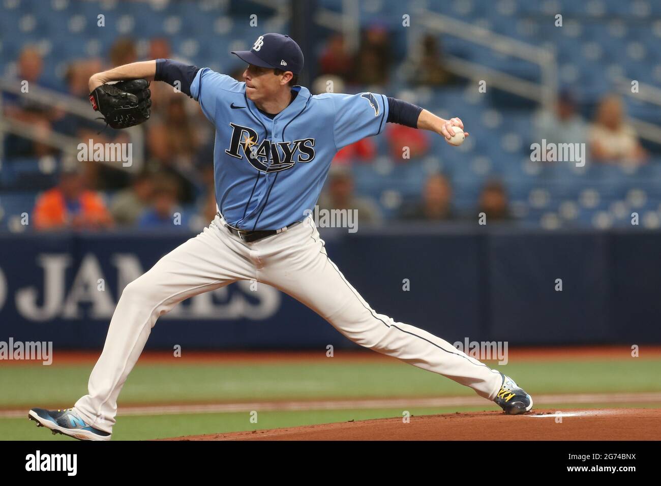St. Petersburg, FL. USA; Tampa Bay Rays starting pitcher Ryan Yarbrough ...