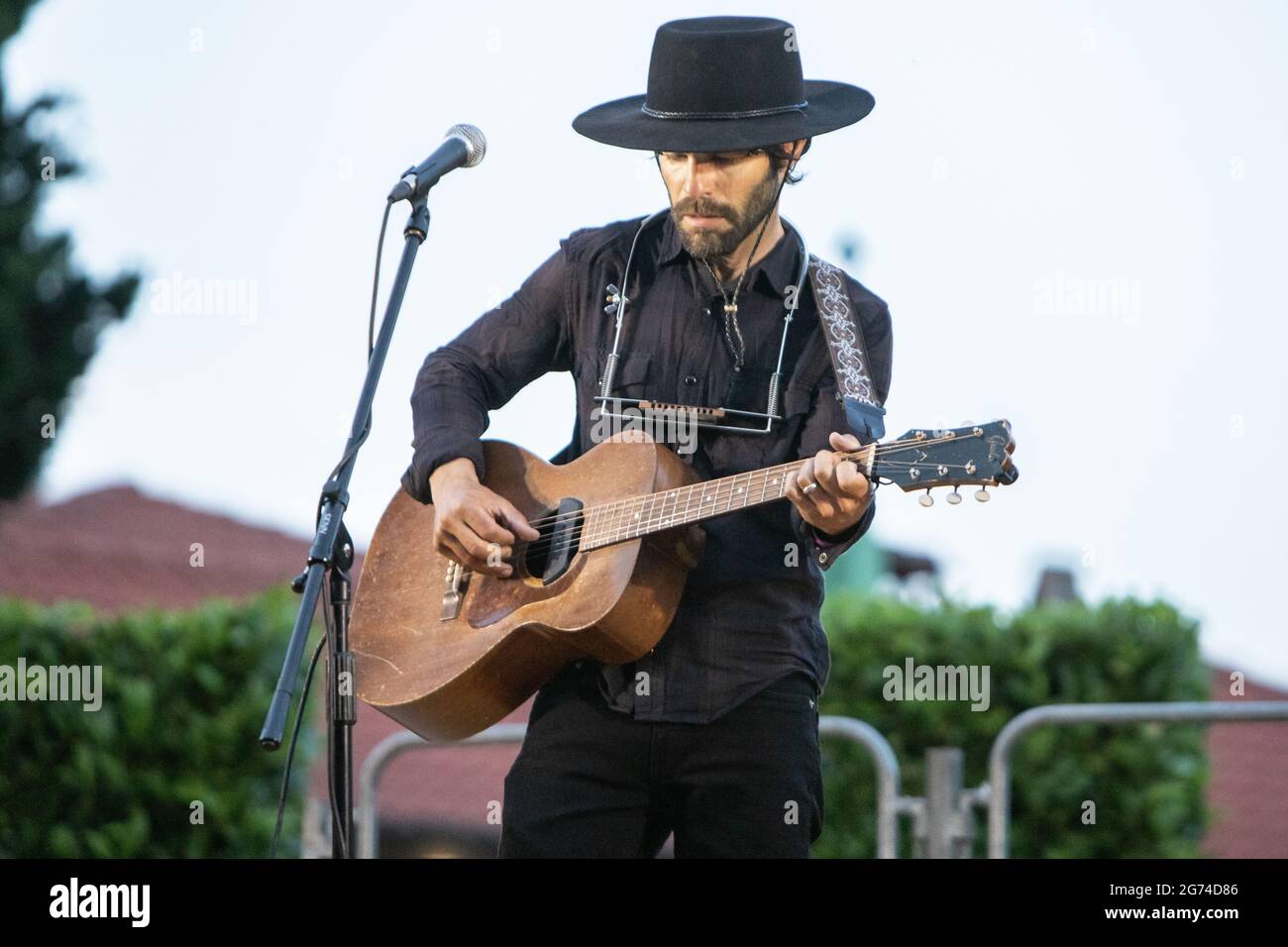 Somma Lombardo Italy. 10 July 2021. The american singer-songwriter THOM ...