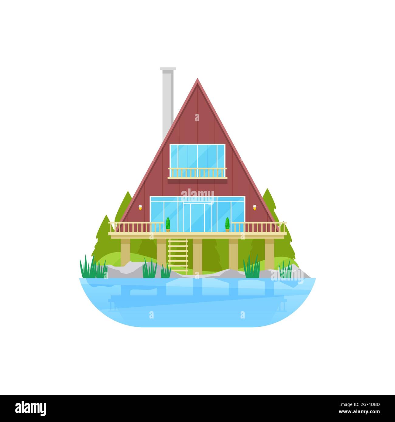Lake bungalow Cut Out Stock Images & Pictures - Alamy