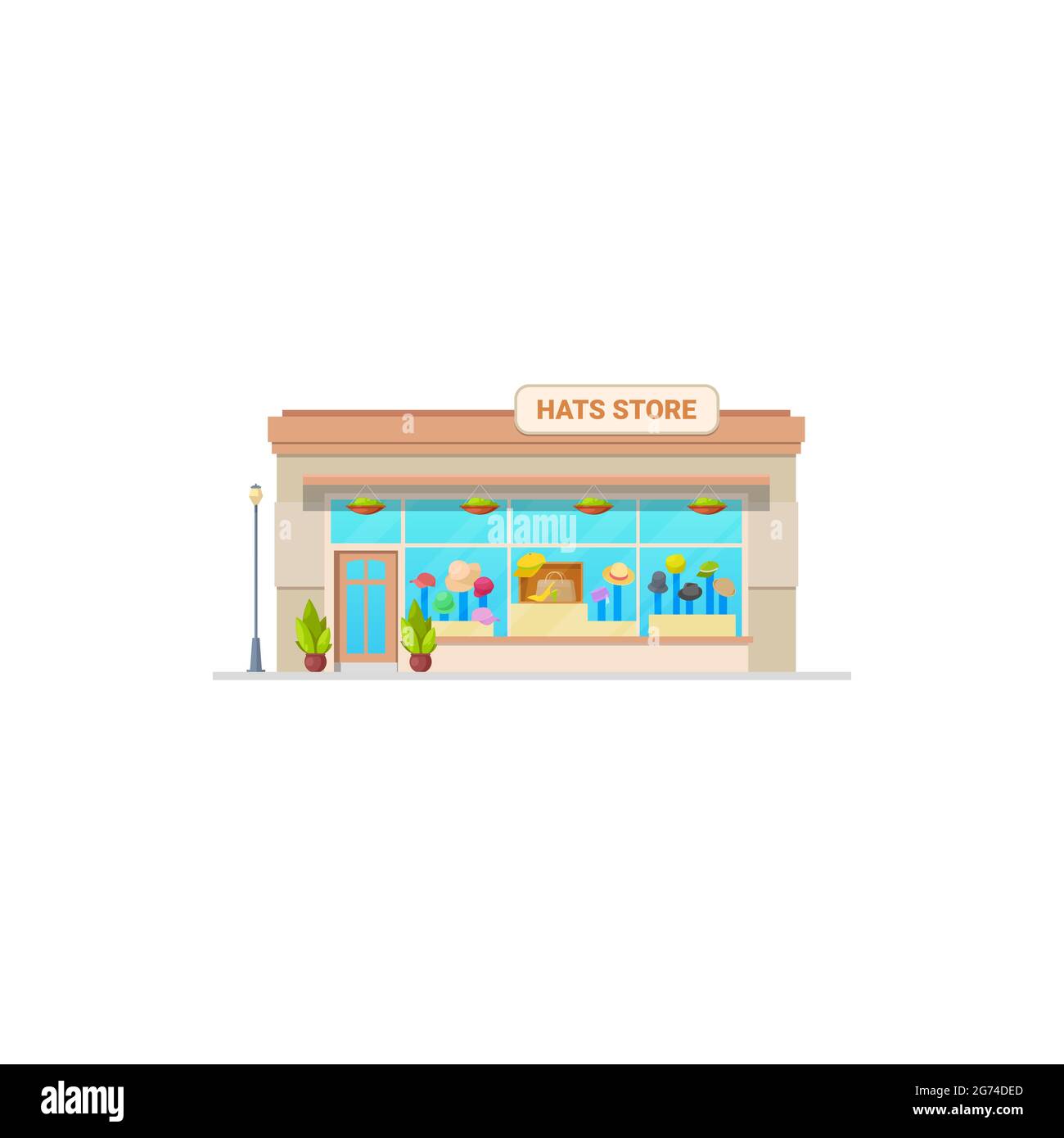 Hats display shop Stock Vector Images - Alamy