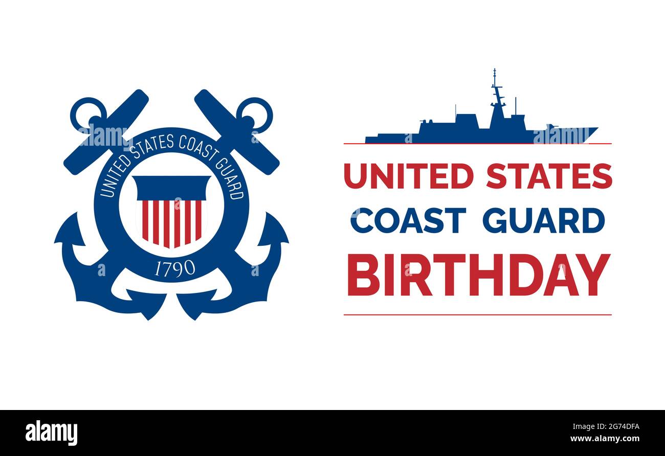 United States Coast Guard birthday. August 4. Poster, card, banner ...