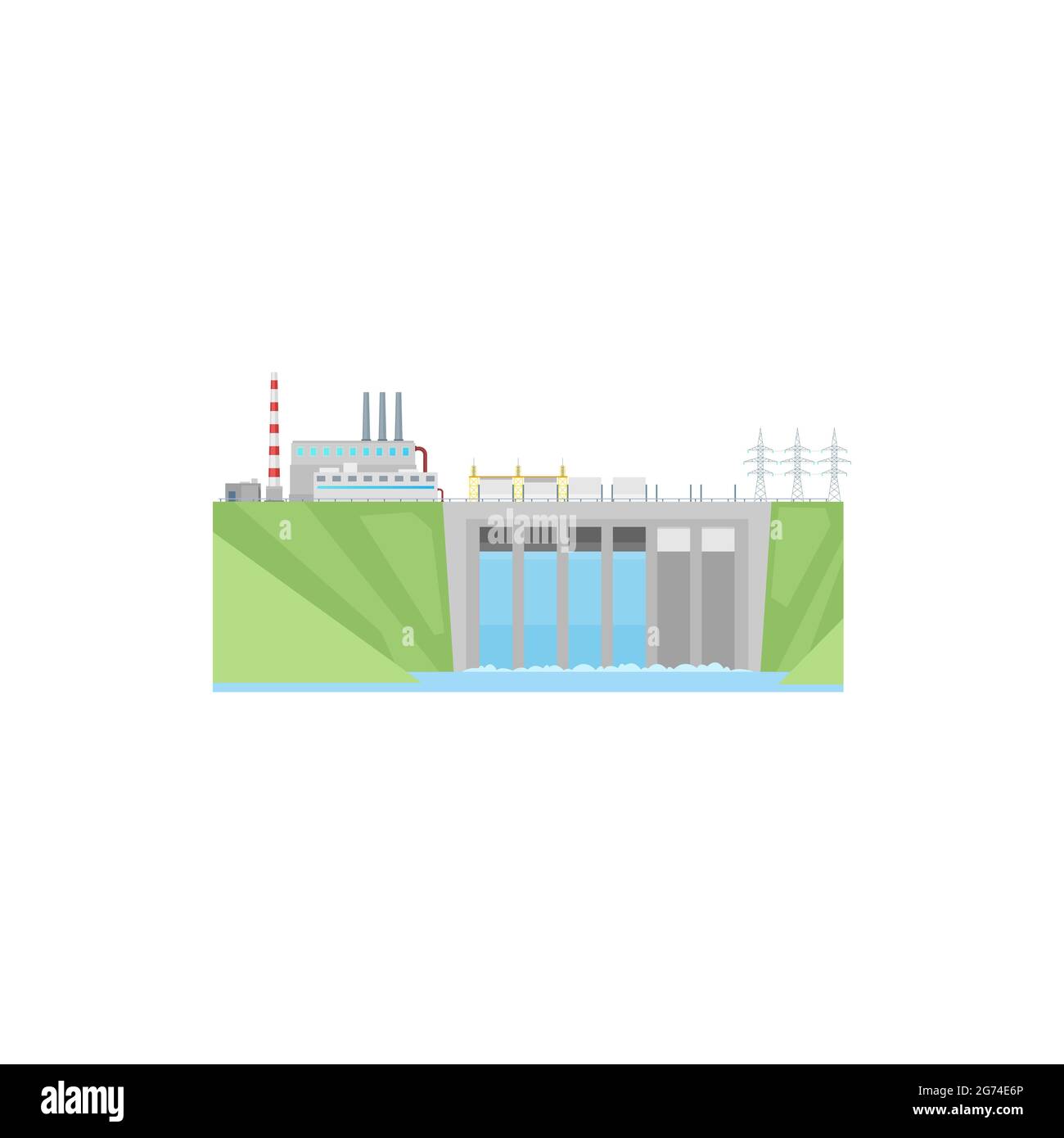 Hydroelectric dam and pipeline Cut Out Stock Images & Pictures - Alamy