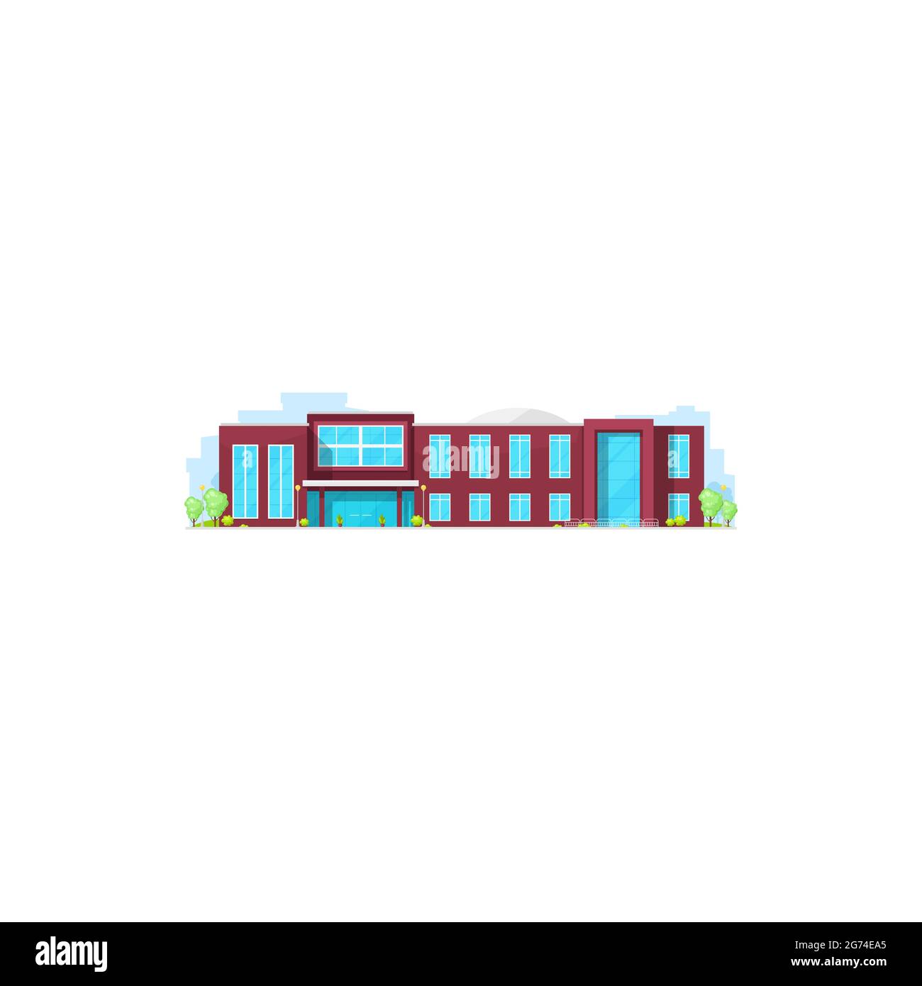 Modern glass facade university Cut Out Stock Images & Pictures - Alamy