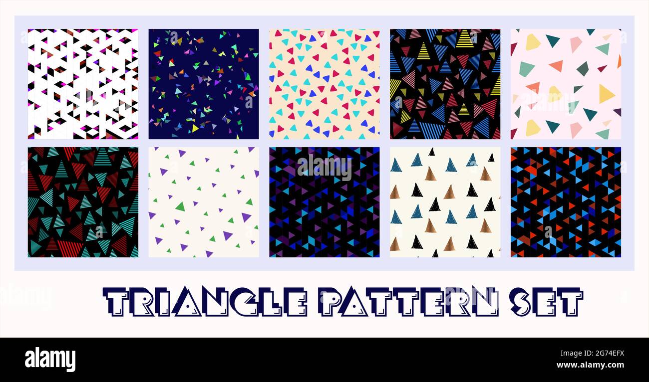 Set modern line triangle Stock Vector Images - Alamy