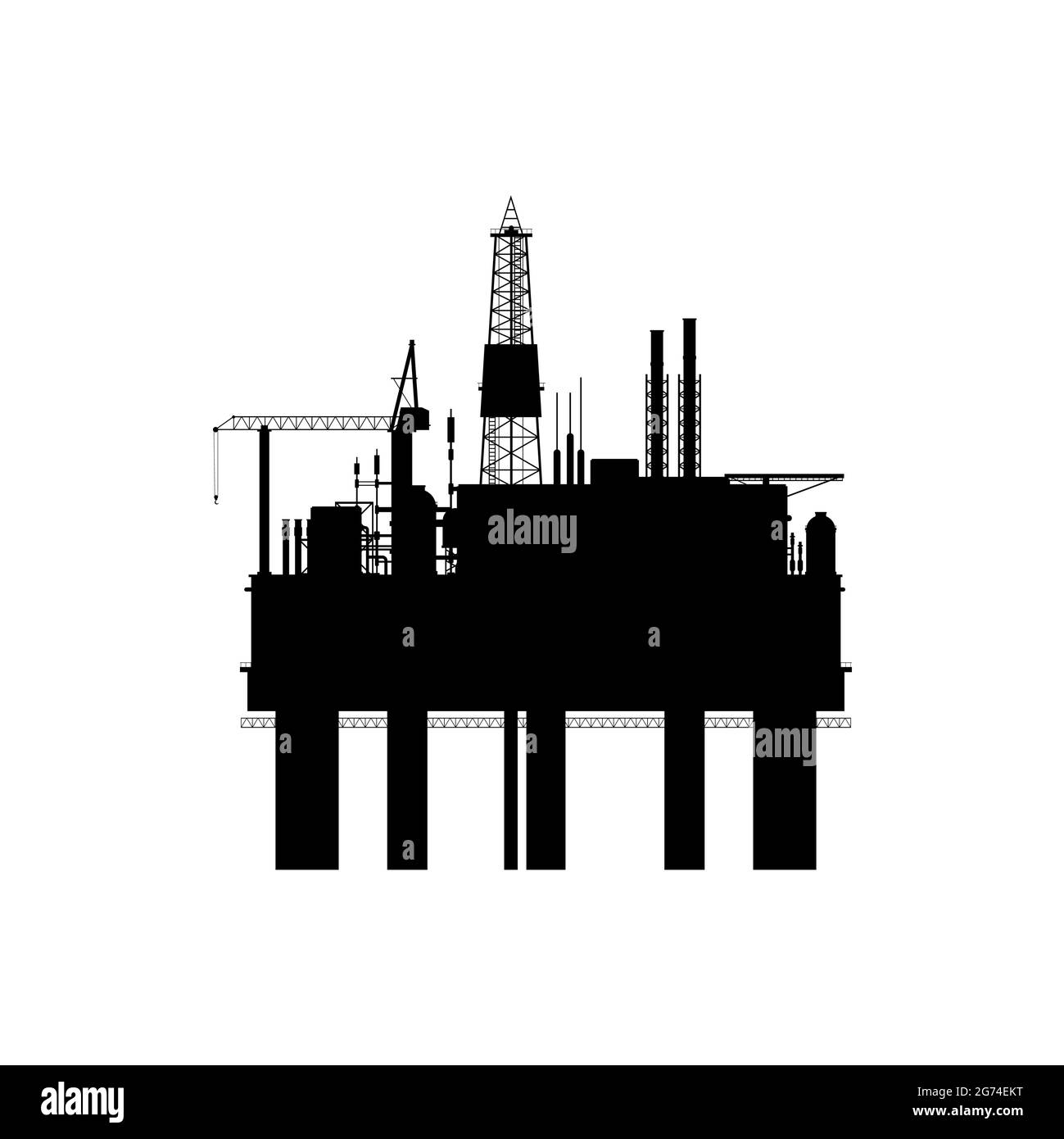 Drilling factory platform rig, ndustrial buildings, chemical factory ...