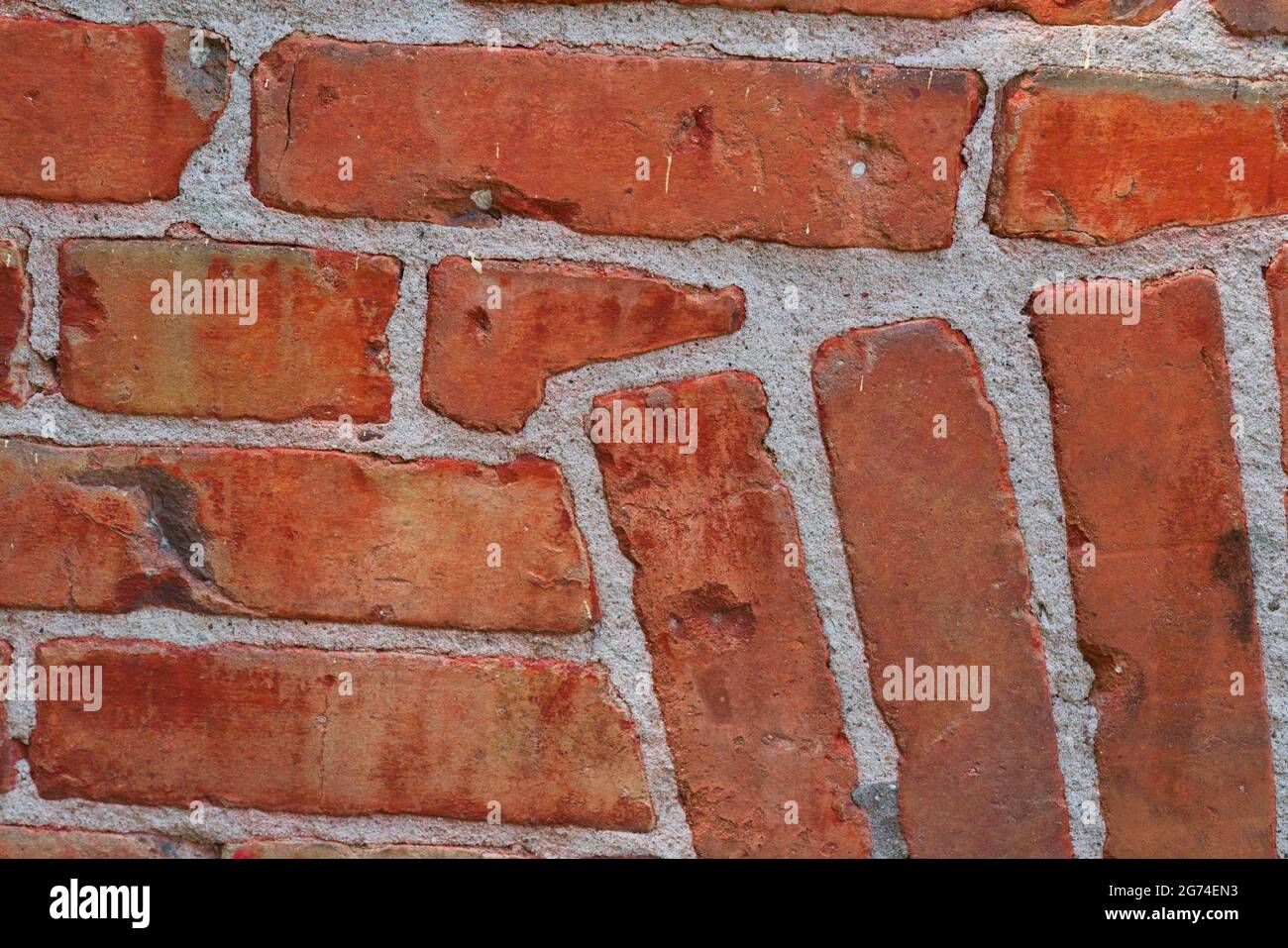 Red brick wall, brick pattern, red brick background, close up Stock ...