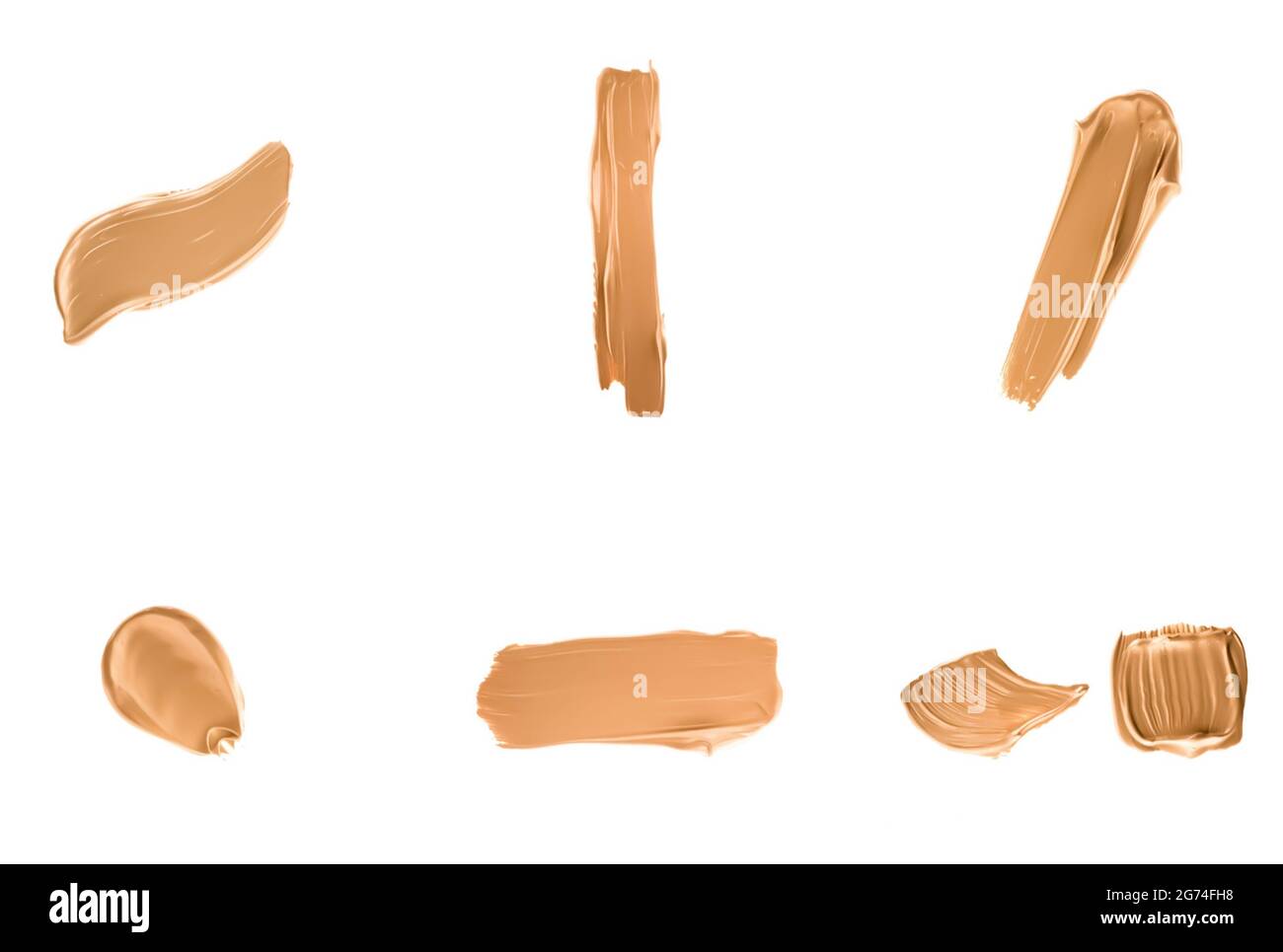 Liquid foundation smudges, smears and strokes as makeup textures ...