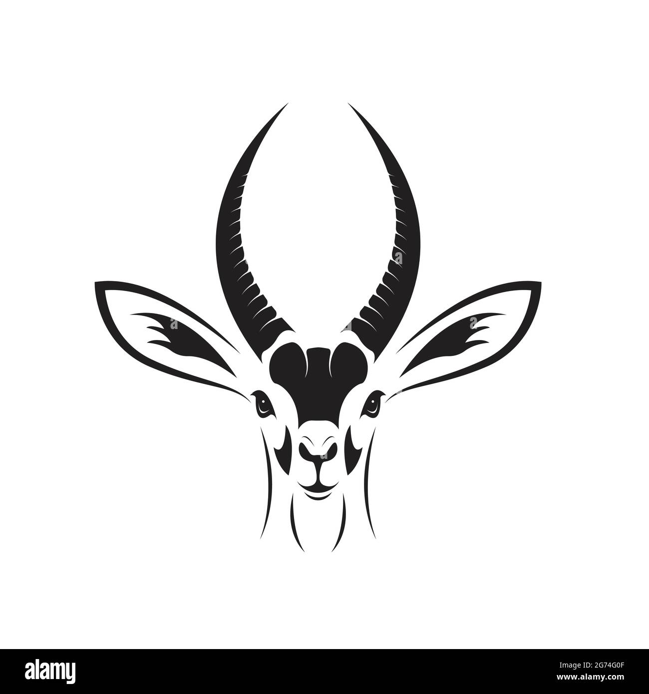 Vector of african gazelle head design on white background. Easy ...