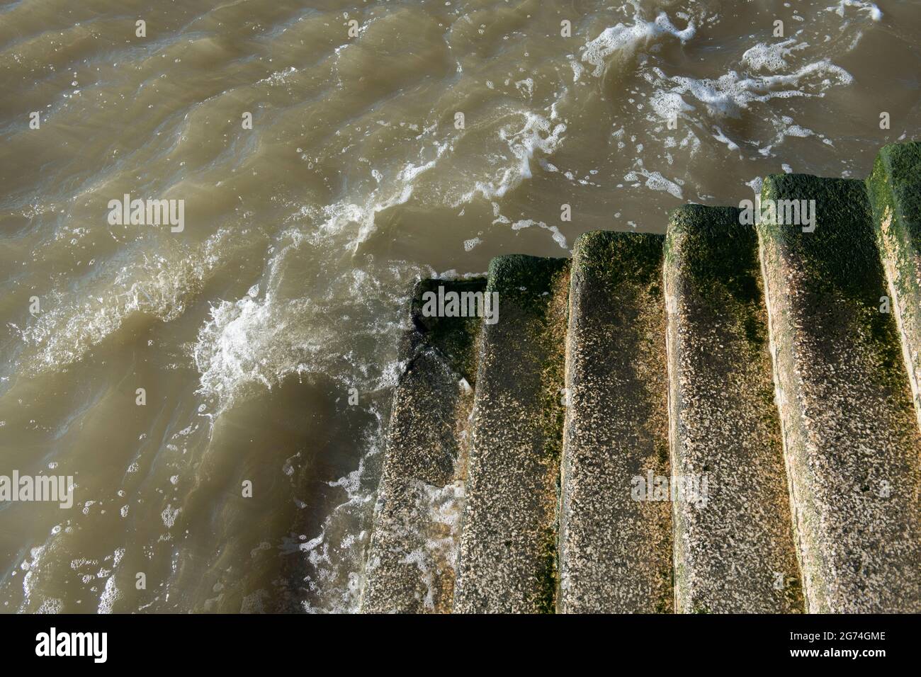 Thames river at high tide, London Stock Photo - Alamy