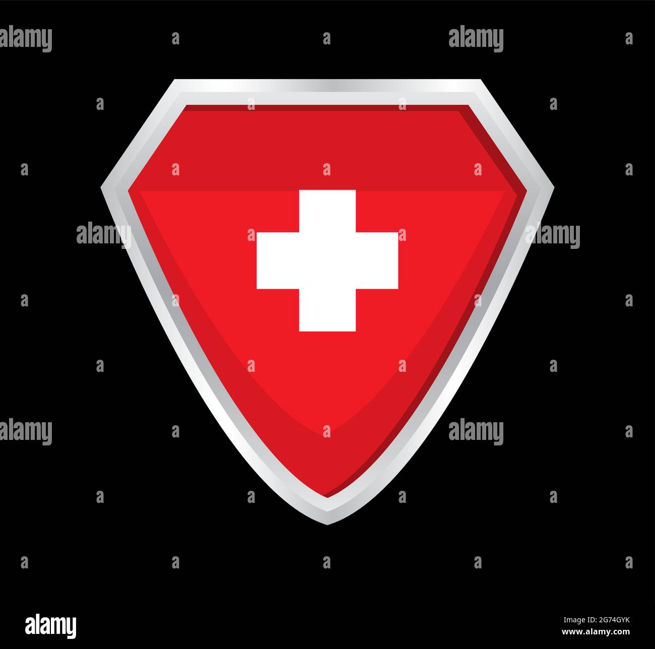 Switzerland flag vector. The sign of the Swiss state. A shield with a ...