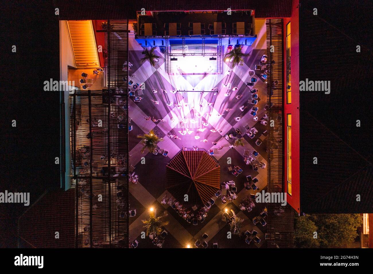People dancing on the show in a luxury hotel Stock Photo - Alamy