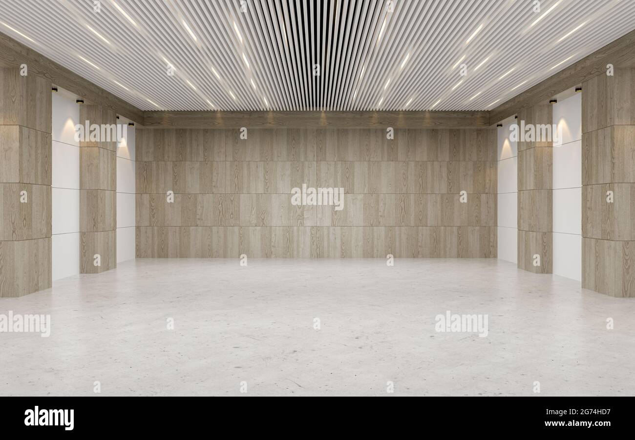 Empty auditorium room interior with screen 3 D rendering Stock Photo ...