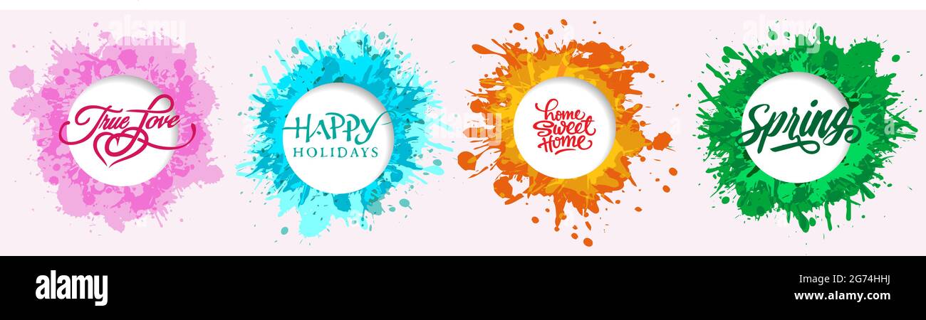 Blue ink in water paint Stock Vector Images - Alamy