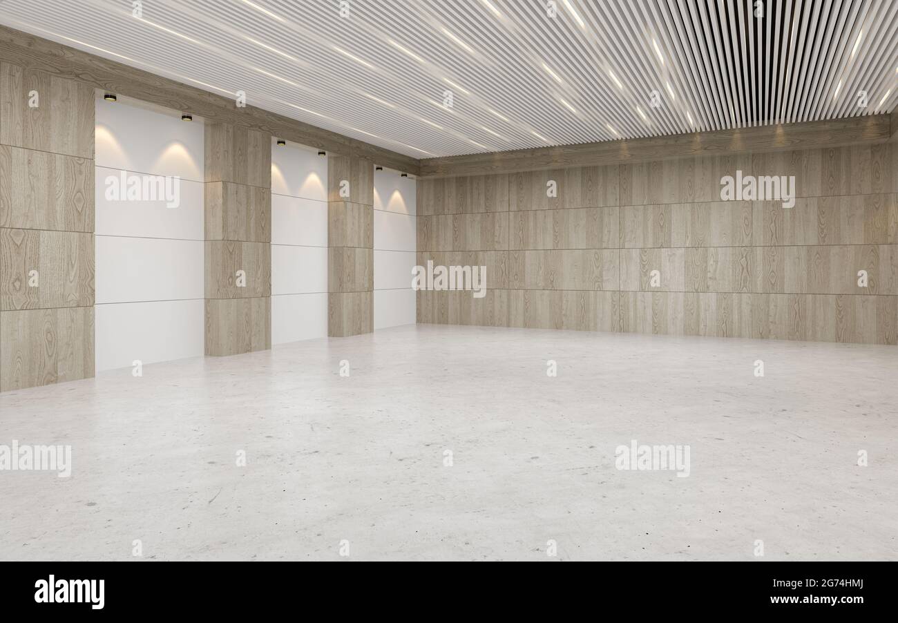 Empty auditorium room interior with screen 3 D rendering Stock Photo ...