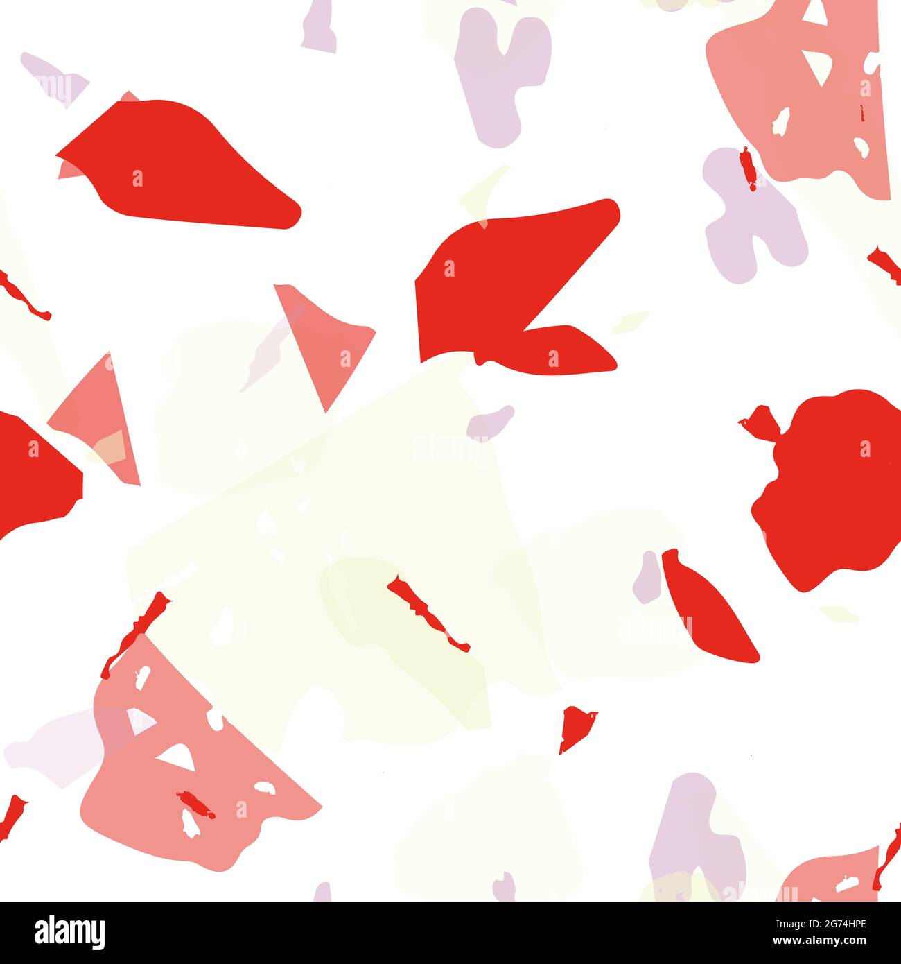 Terrazzo seamless pattern. Red realistic marble texture with stones ...