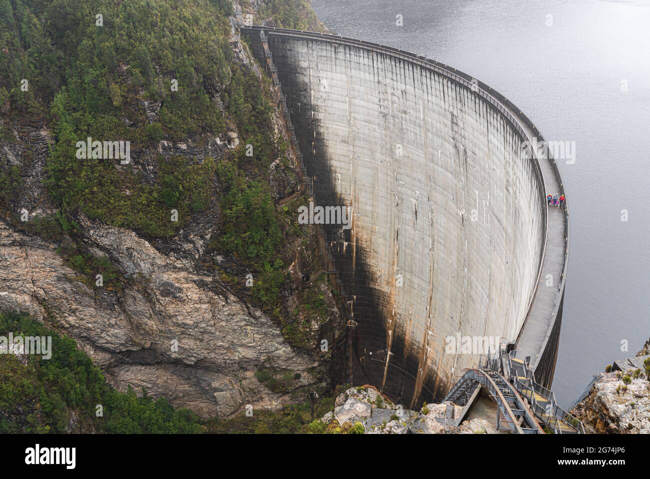 A shot in Gordon Dam Strathgordon Australia Stock Photo - Alamy
