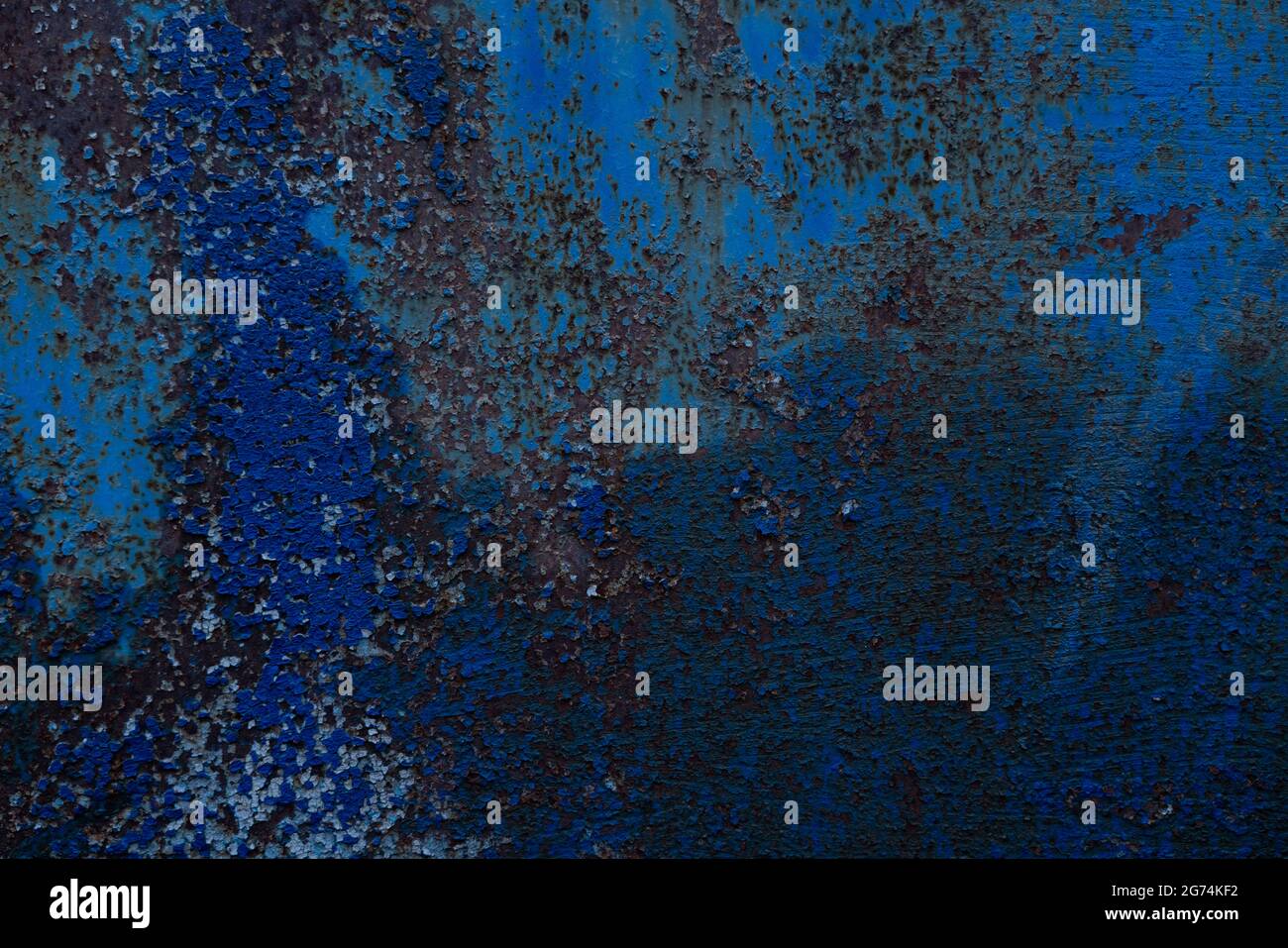 background in the form of blue rusty metal sheet Stock Photo - Alamy