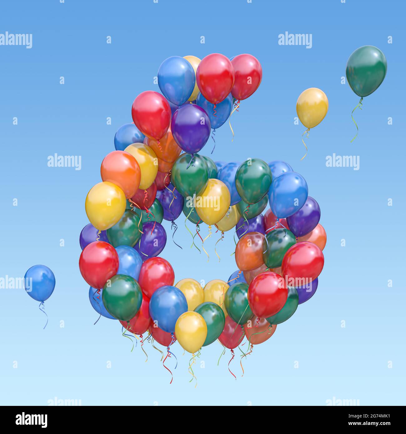 6 number balloon hi-res stock photography and images - Alamy