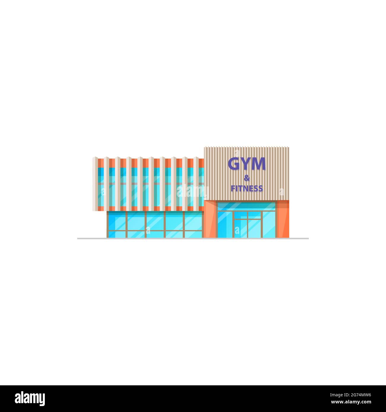 Fitness center and gym building, sport training and workout ...