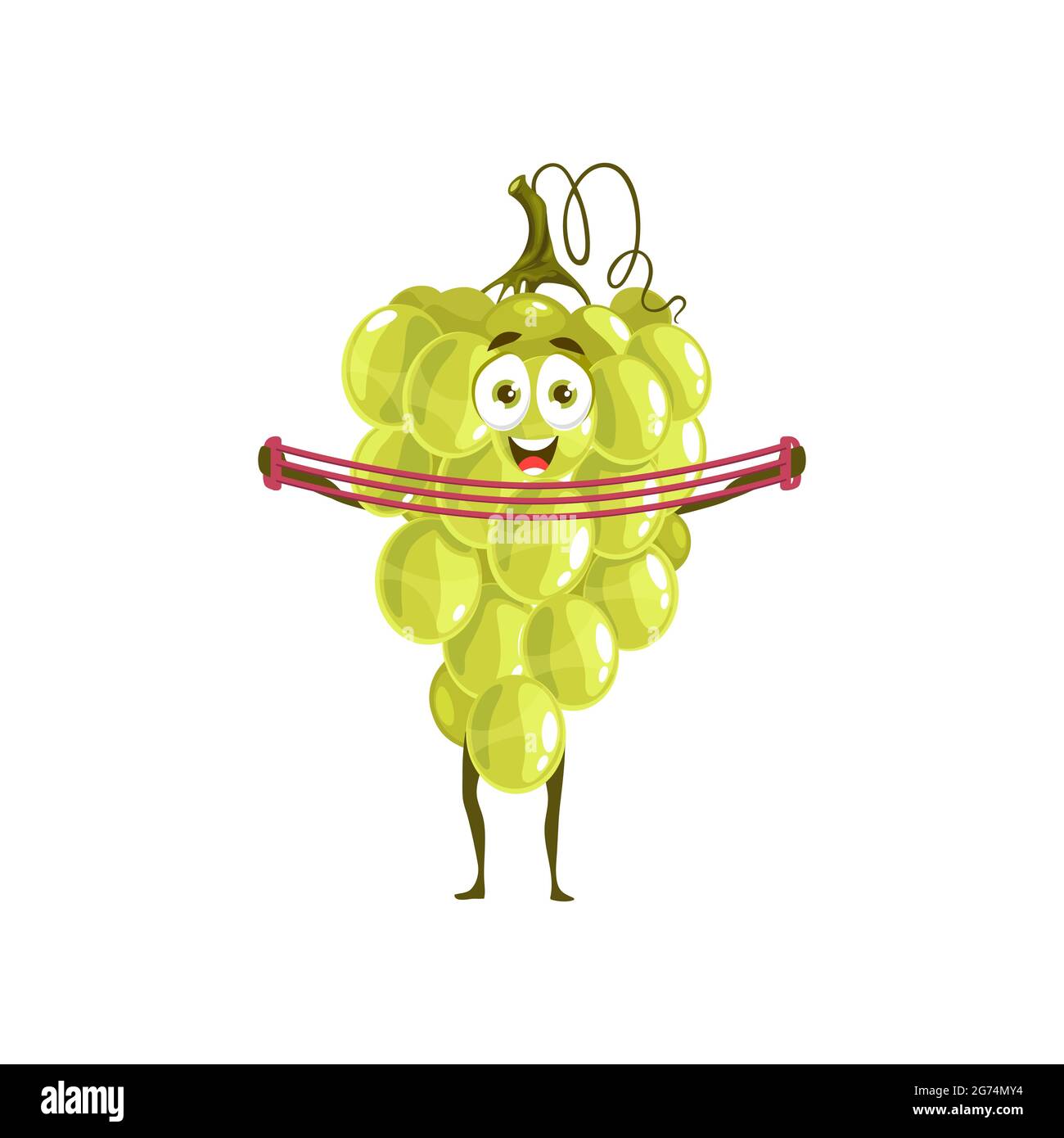 Grapes fruit in fitness, healthy food activity and sport, vector ...